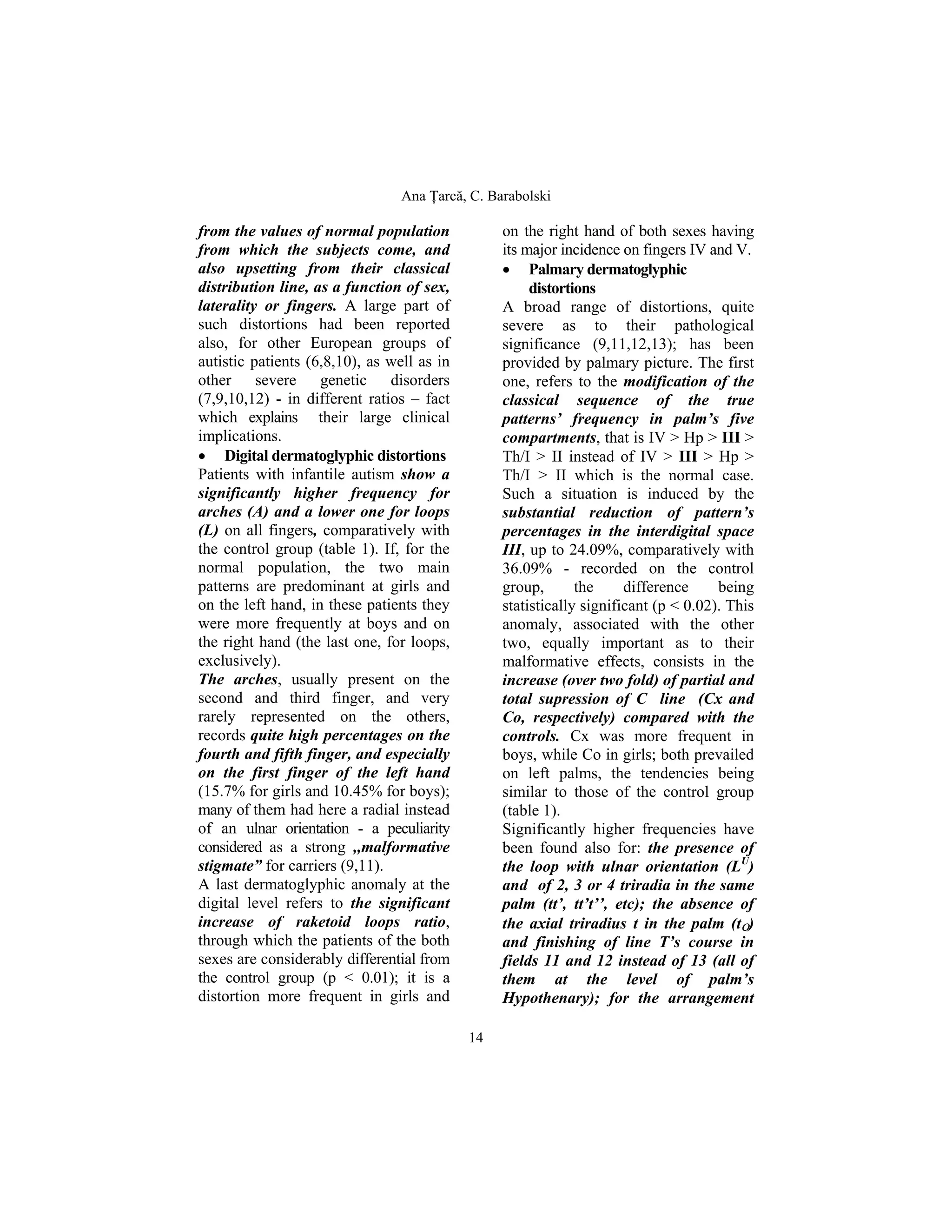 Dermatoglyphics in infantile autism | PDF