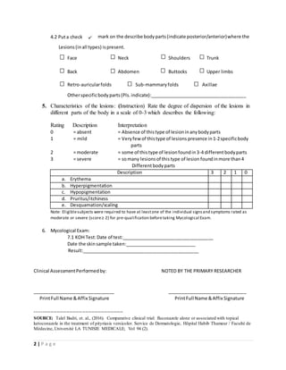 Dermatological Assessment Form - Skin Disorder | DOCX
