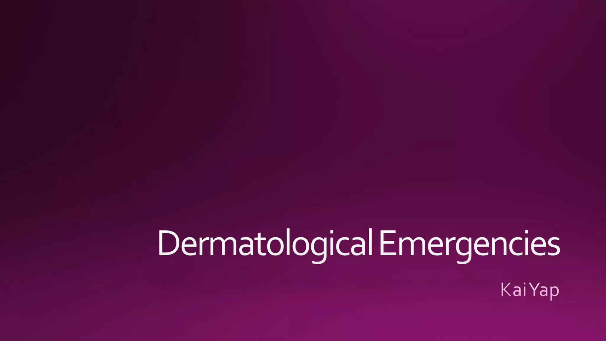 Dermatological emergencies | PPT