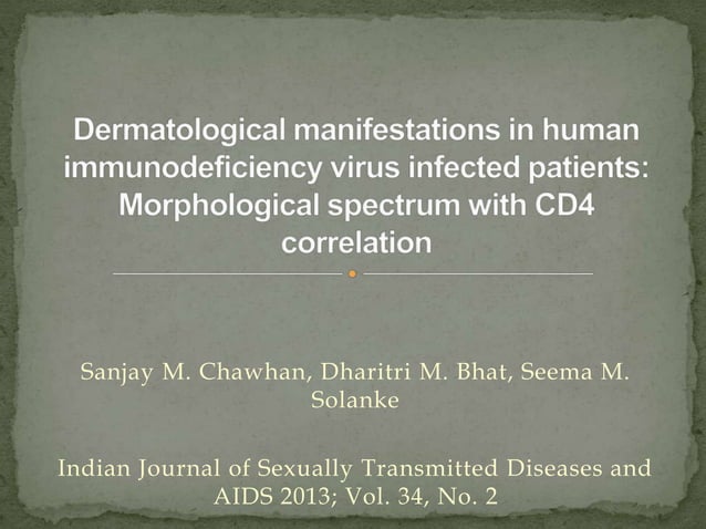 Dermatology in HIV | PPTX