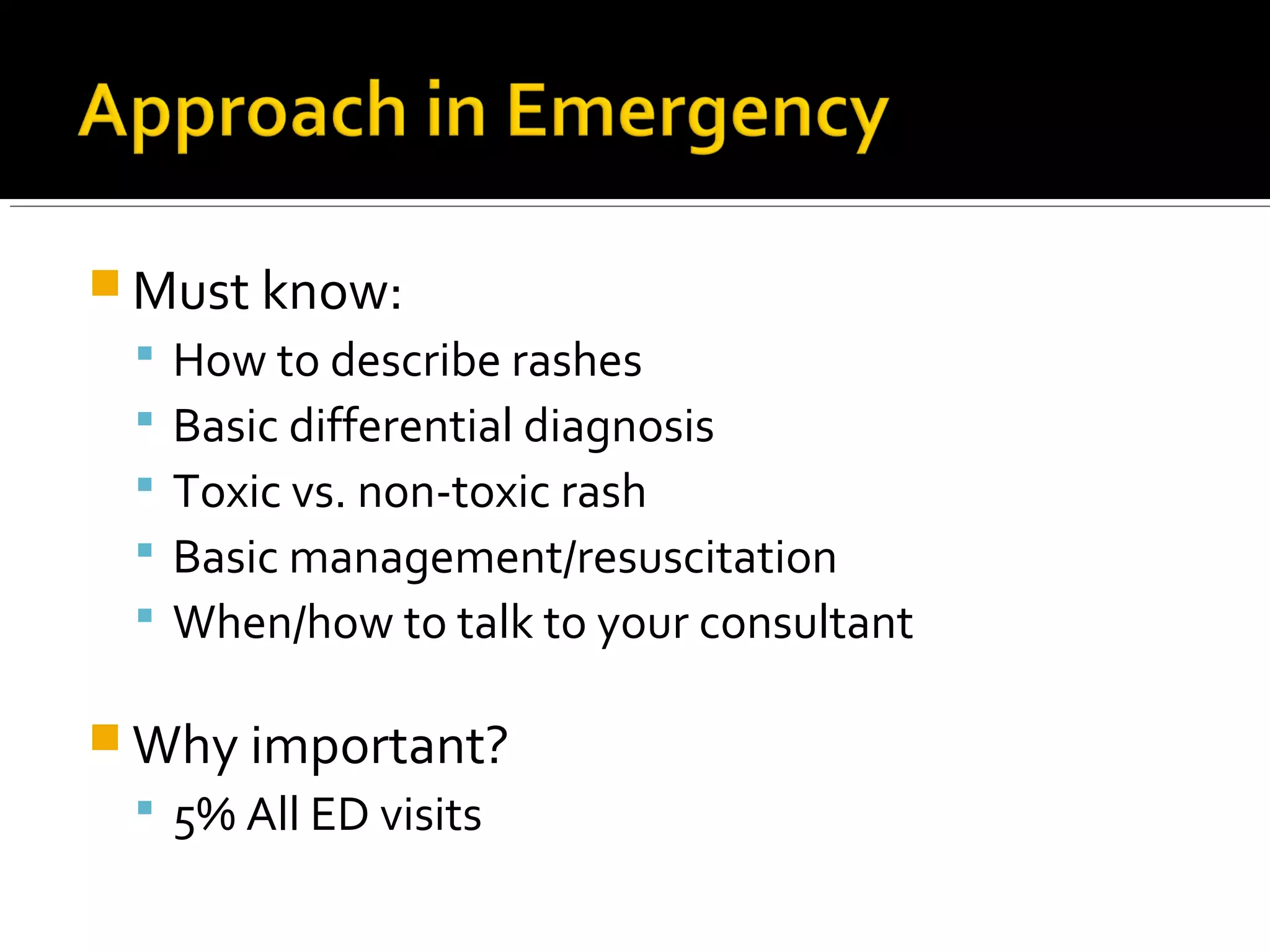 Dermatologic emergencies | PPT