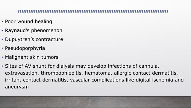 Dermatologic manifestations of renal diseases | PPTX | Blood Disorders ...