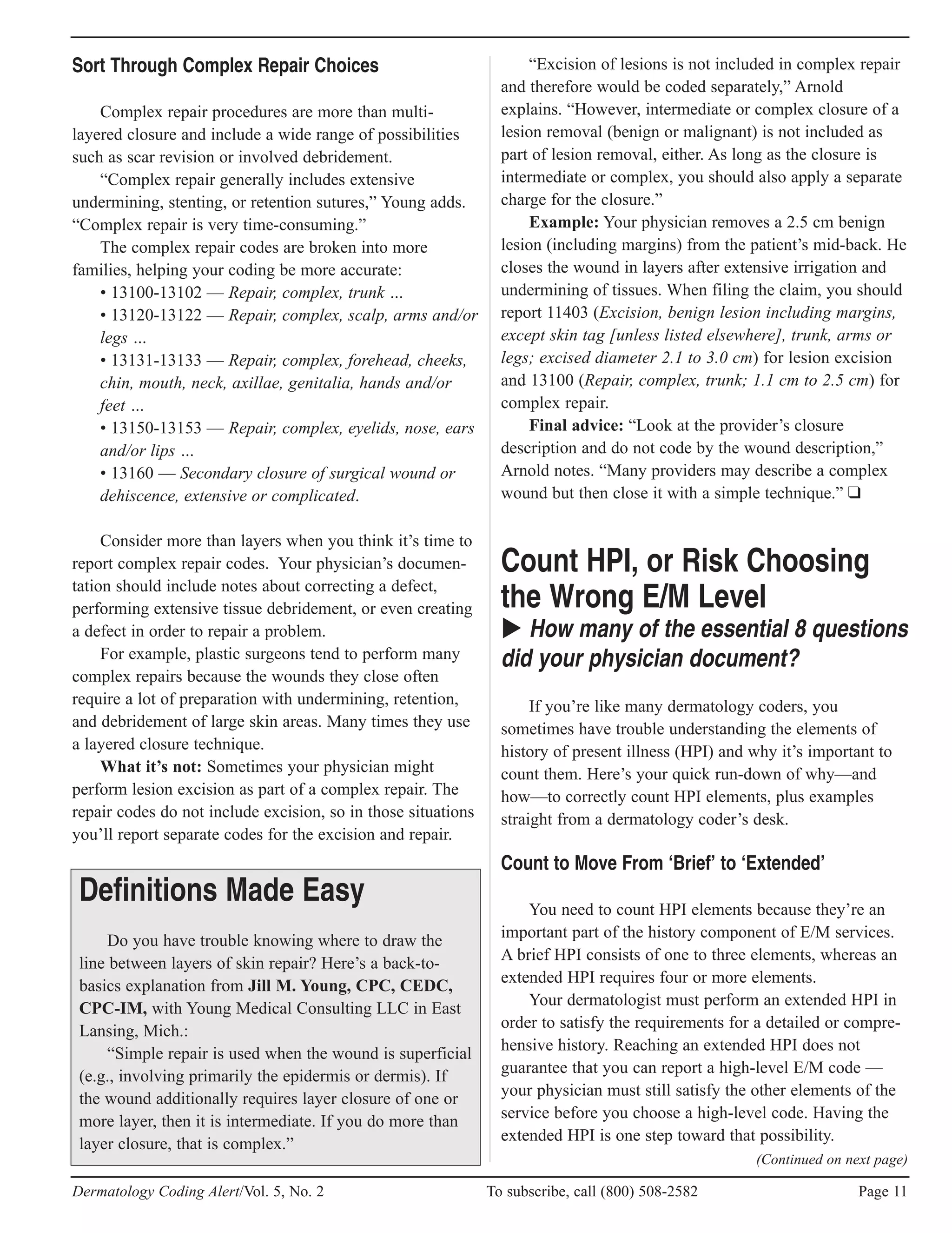 Dermatology coding alert vol5 no2 2009 (cite) | PDF