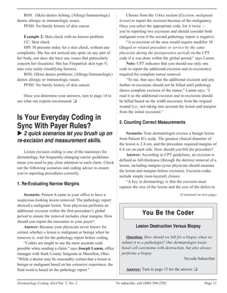 Dermatology coding alert vol5 no2 2009 (cite) | PDF