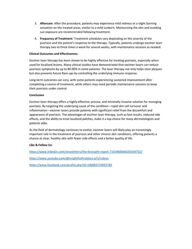 Psoriasis and Excimer Lasers an Effective Treatment Solution | PDF