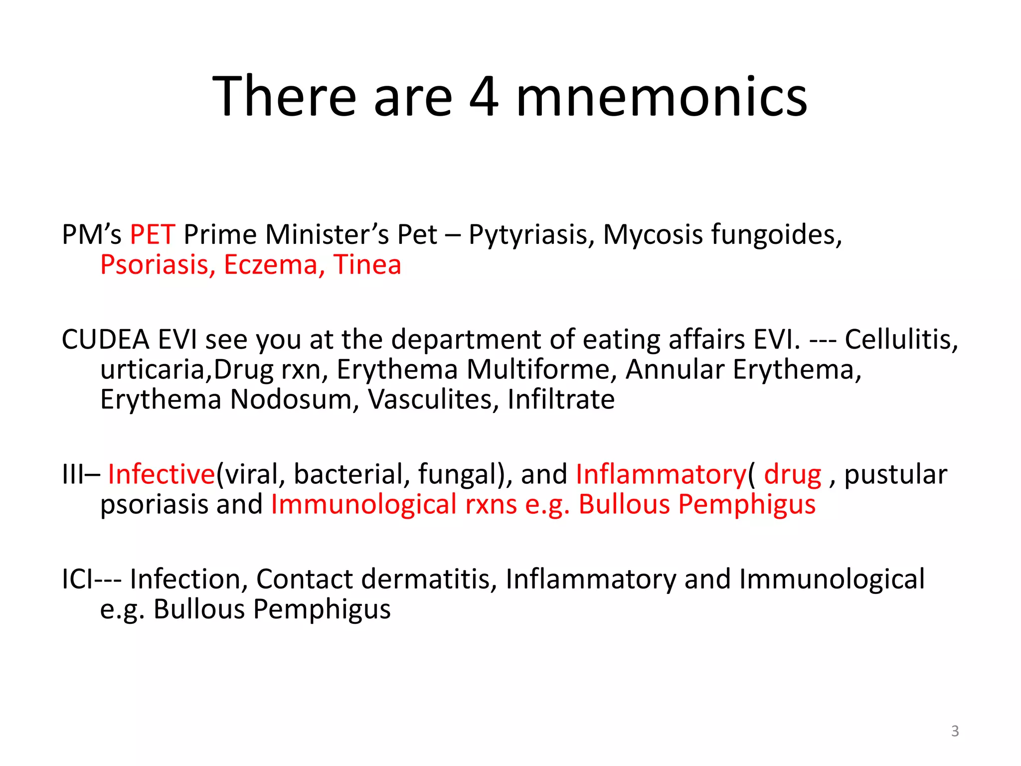 Dermatology Hints for Differential Diagnosis.pptx