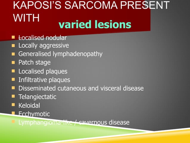 Dermatology(kaposis sarcoma) | PPTX