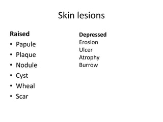 Dermatology lecture notes | PPTX