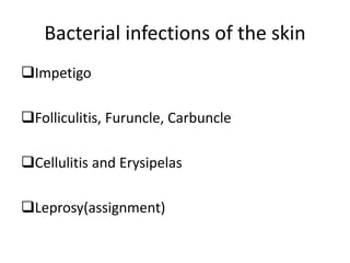Dermatology lecture notes | PPTX