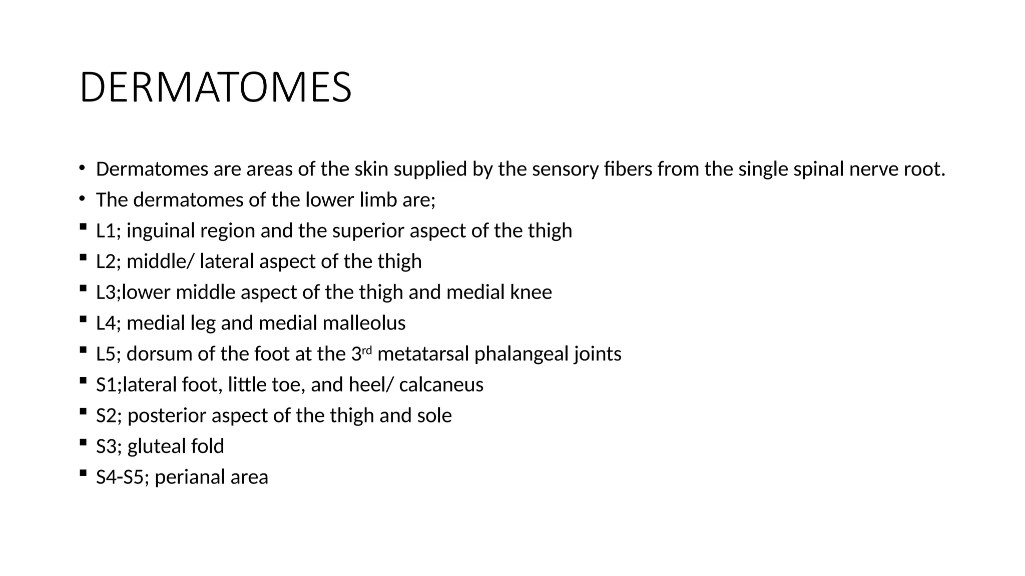 DERMATOMES AND MYTOMES OF THE LOWER LIMB.pptx