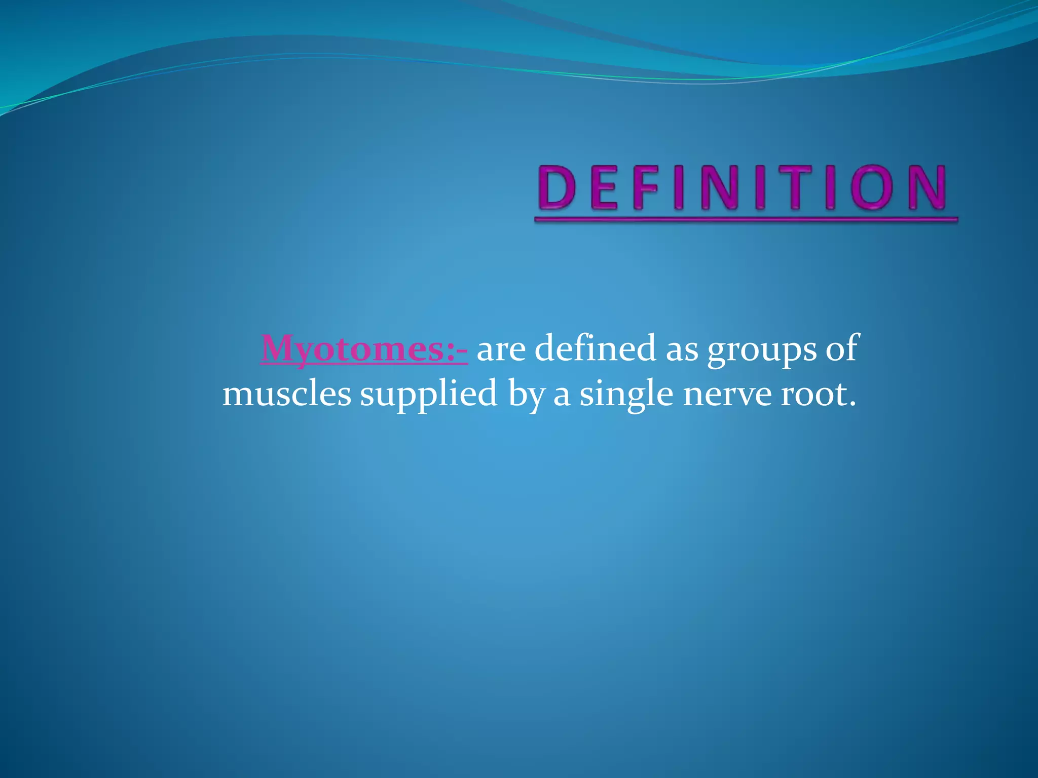 DERMATOMES AND MYOTOMES | PPTX