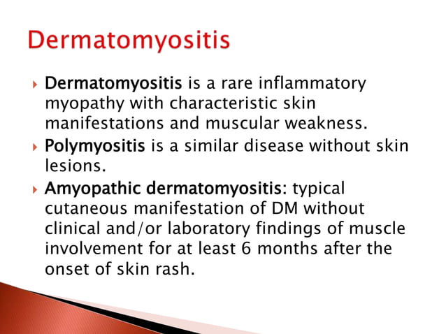 Dermatomyositis Dr. Saad Raheem Abed | PPT