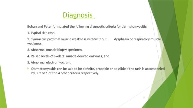 dermatomyositis clinical and diagnosis and management | PPT