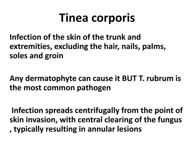 Dermatophyte infection (2).pptx | Skin and Dermatology | Diseases and ...