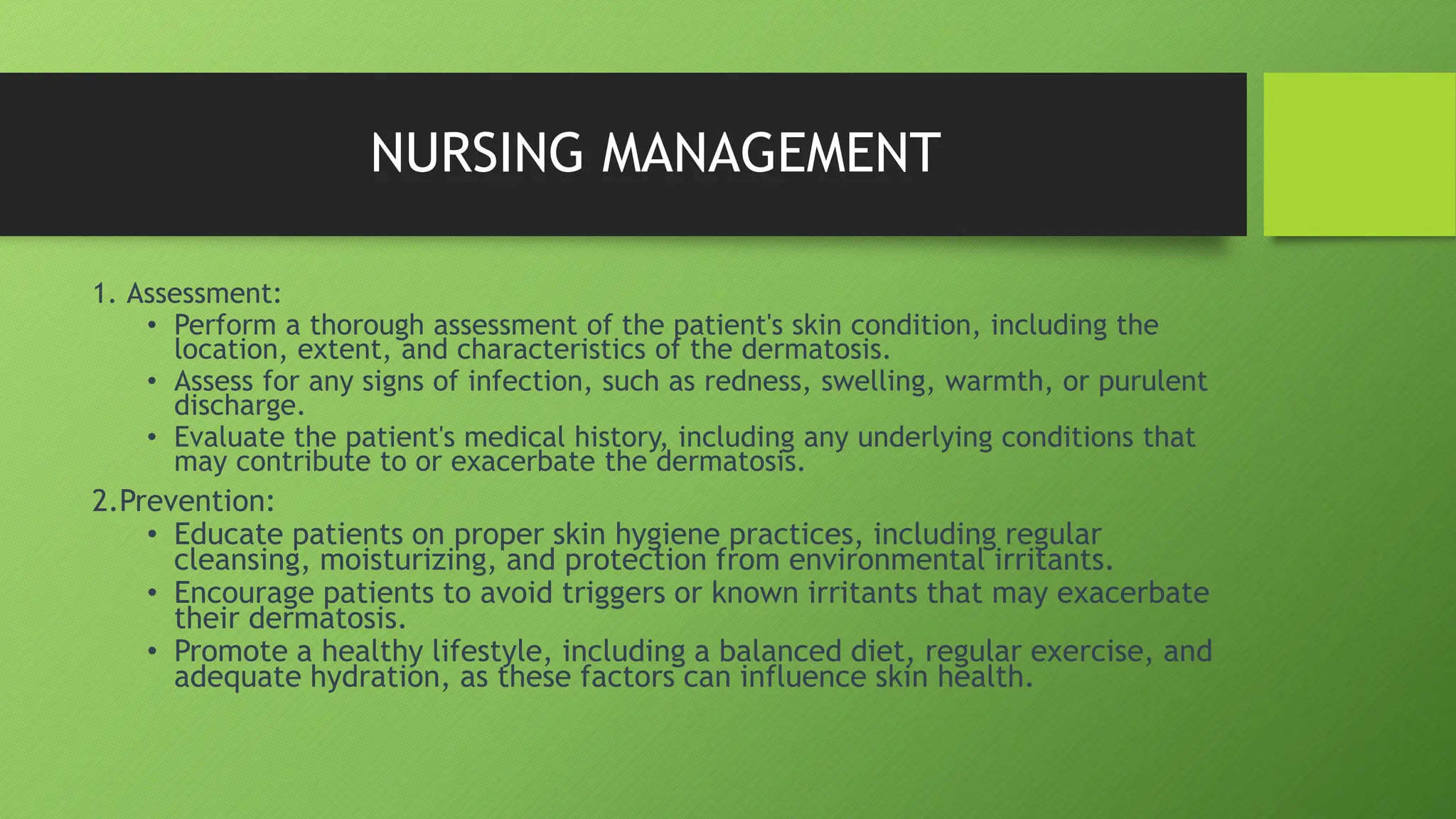 NOTE ON DERMATOSES (INTEGUMENTARY SYSTEM DISORDER) | PPTX