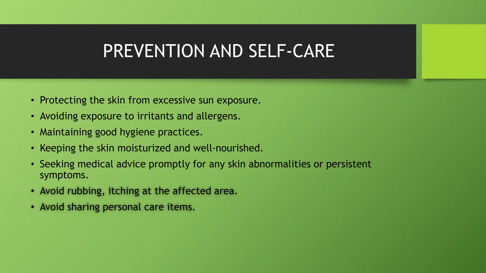 NOTE ON DERMATOSES (INTEGUMENTARY SYSTEM DISORDER) | PPTX