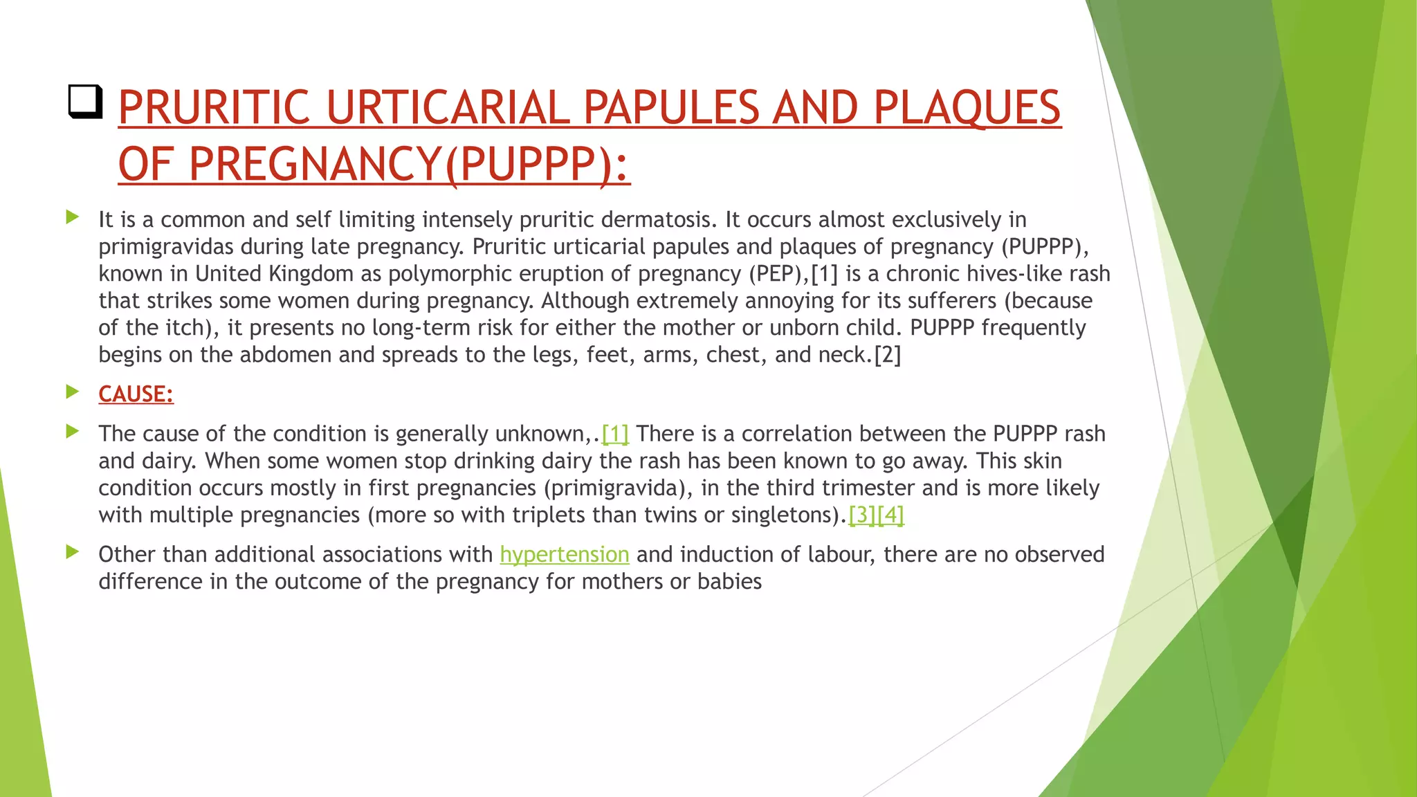 Dermatoses associated with pregnancy | PPT