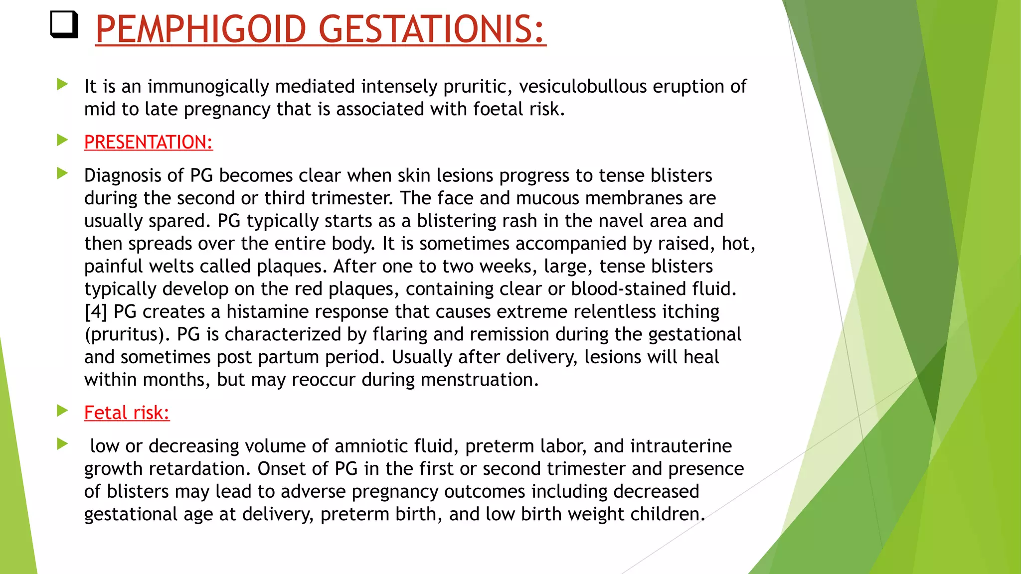 Dermatoses associated with pregnancy | PPT