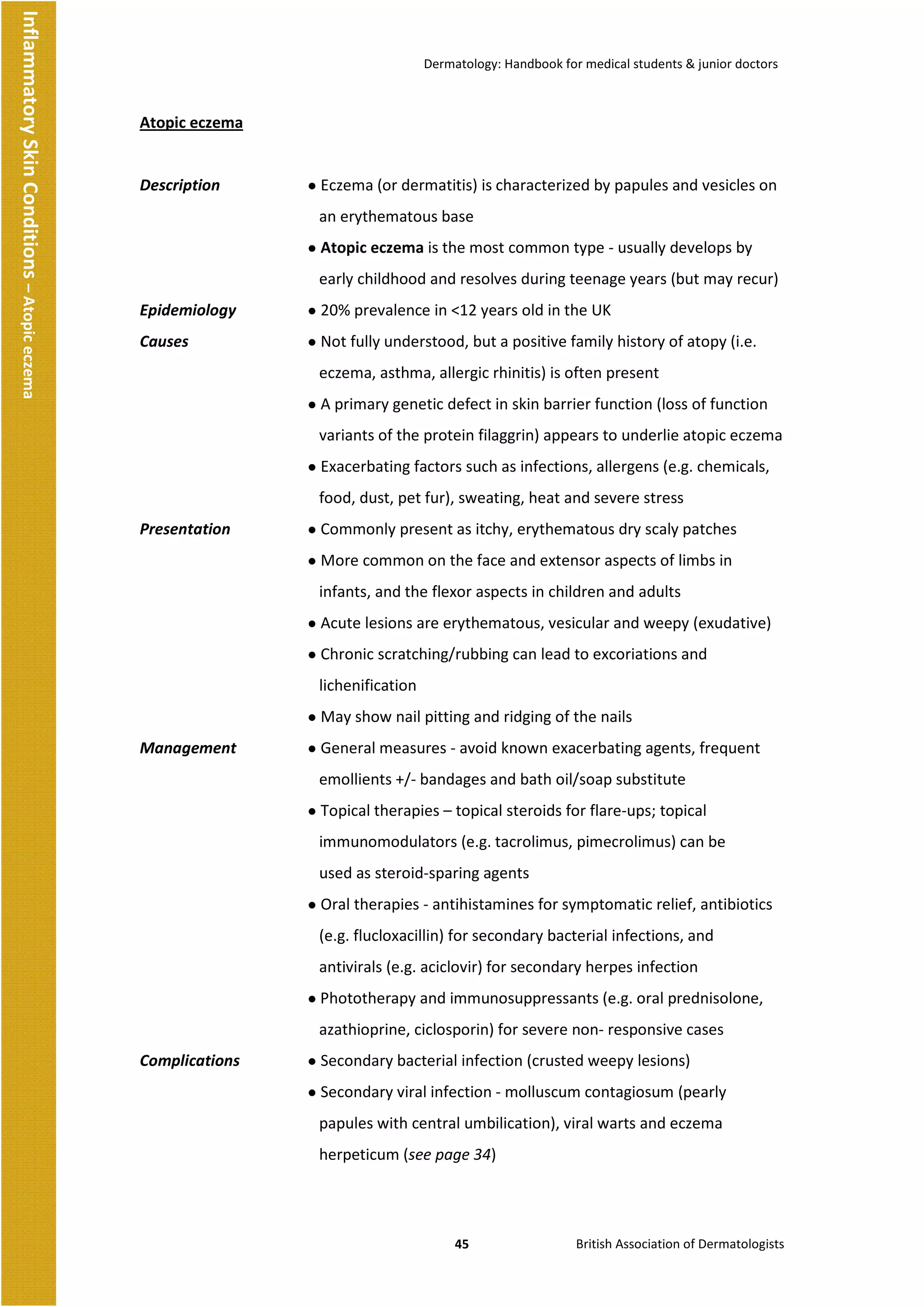 Derm handbook for medical students and junior doctors 2010 | PDF