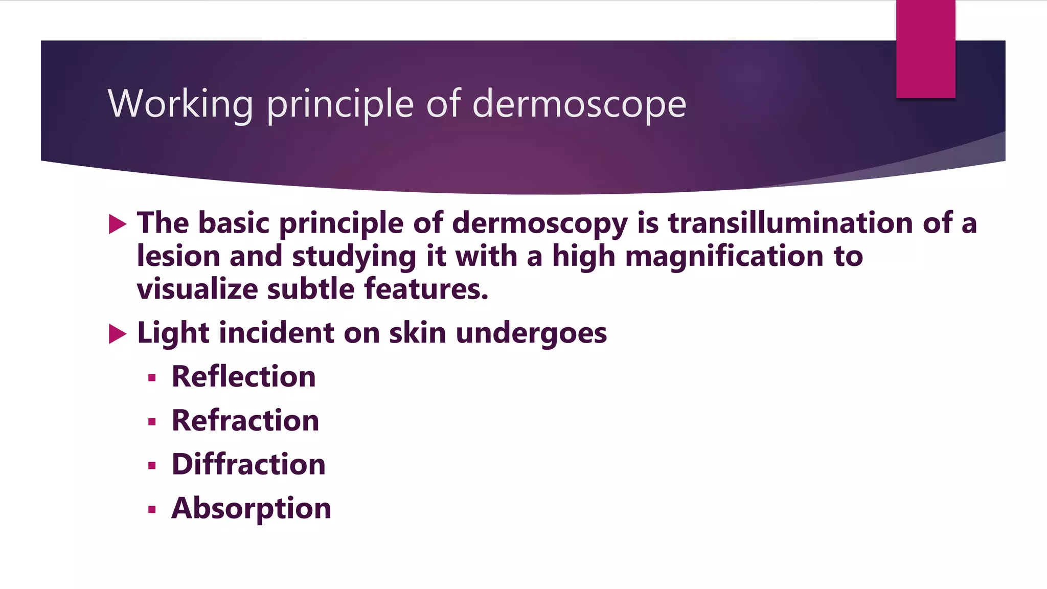 Dermoscopy an overview | PPTX | Skin and Dermatology | Diseases and ...