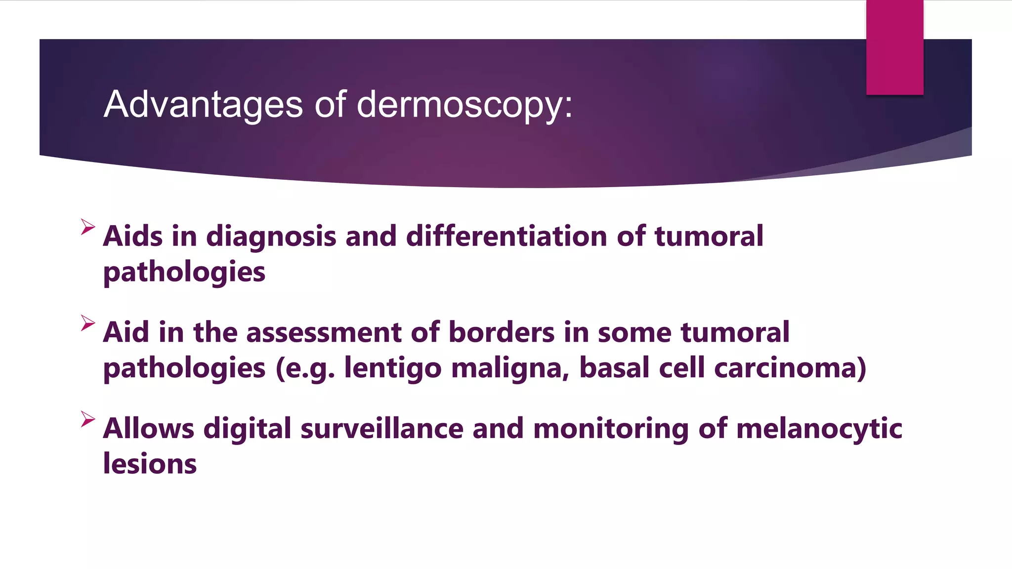 Dermoscopy an overview | PPTX | Skin and Dermatology | Diseases and ...