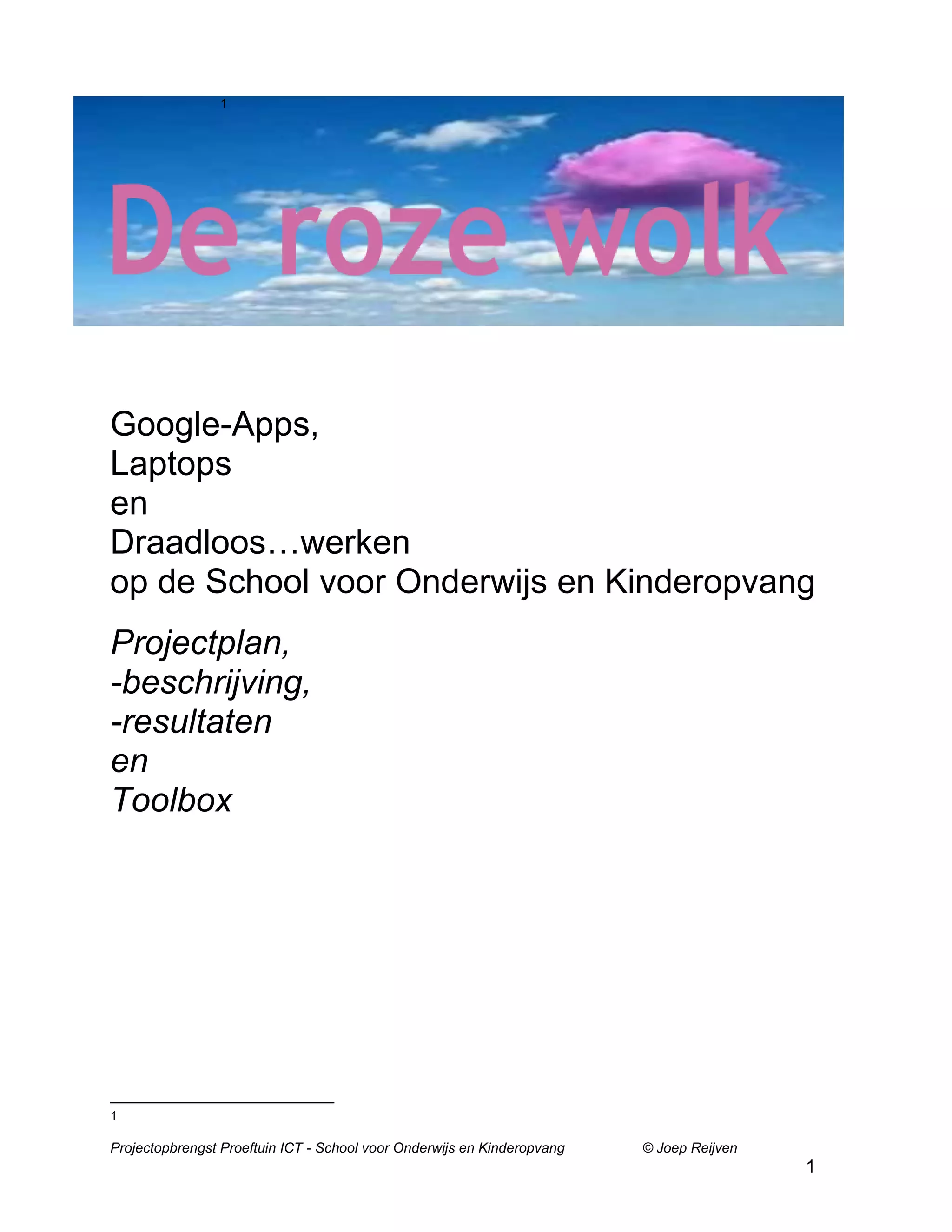 De roze wolk (projectplan & toolbox) | PDF | Free Download