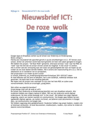 De roze wolk (projectplan & toolbox) | PDF