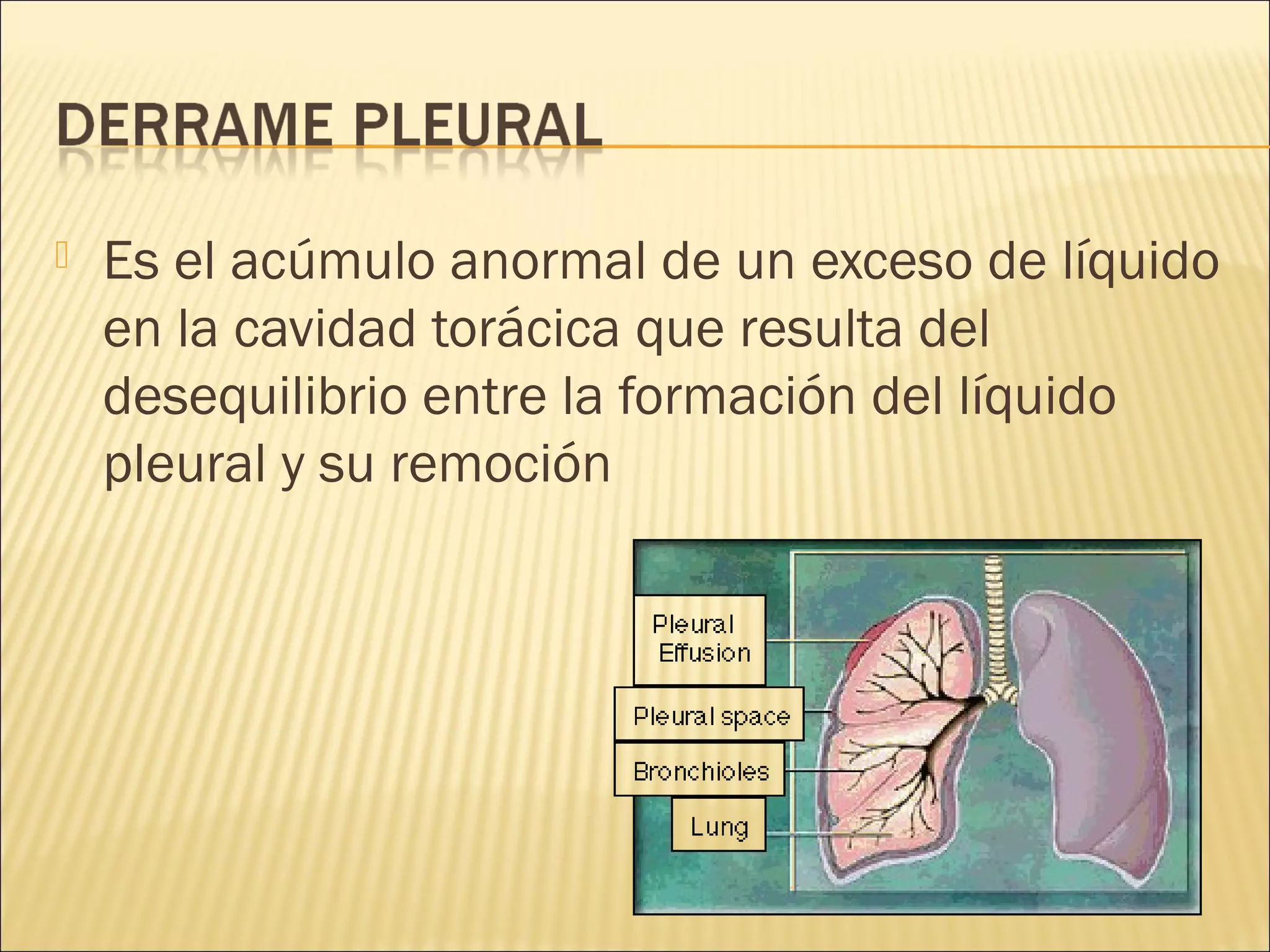 DERRAME PLEURAL | PPT | Blood Disorders | Diseases and Conditions