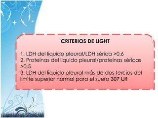 Derrame pleural y atelectasias | PPTX