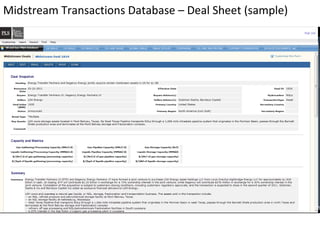 Derrick midstream transactions database | PPT