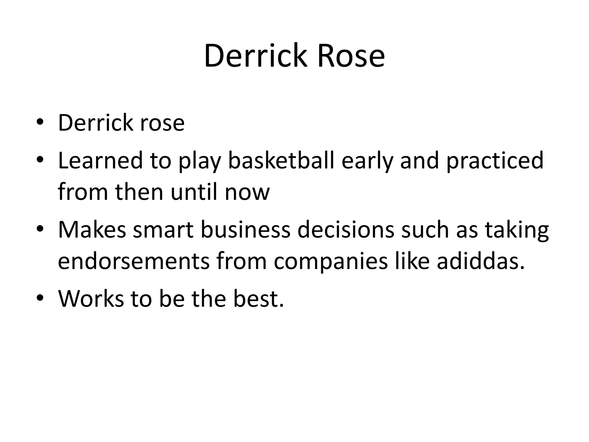 Derrick rose | PPTX