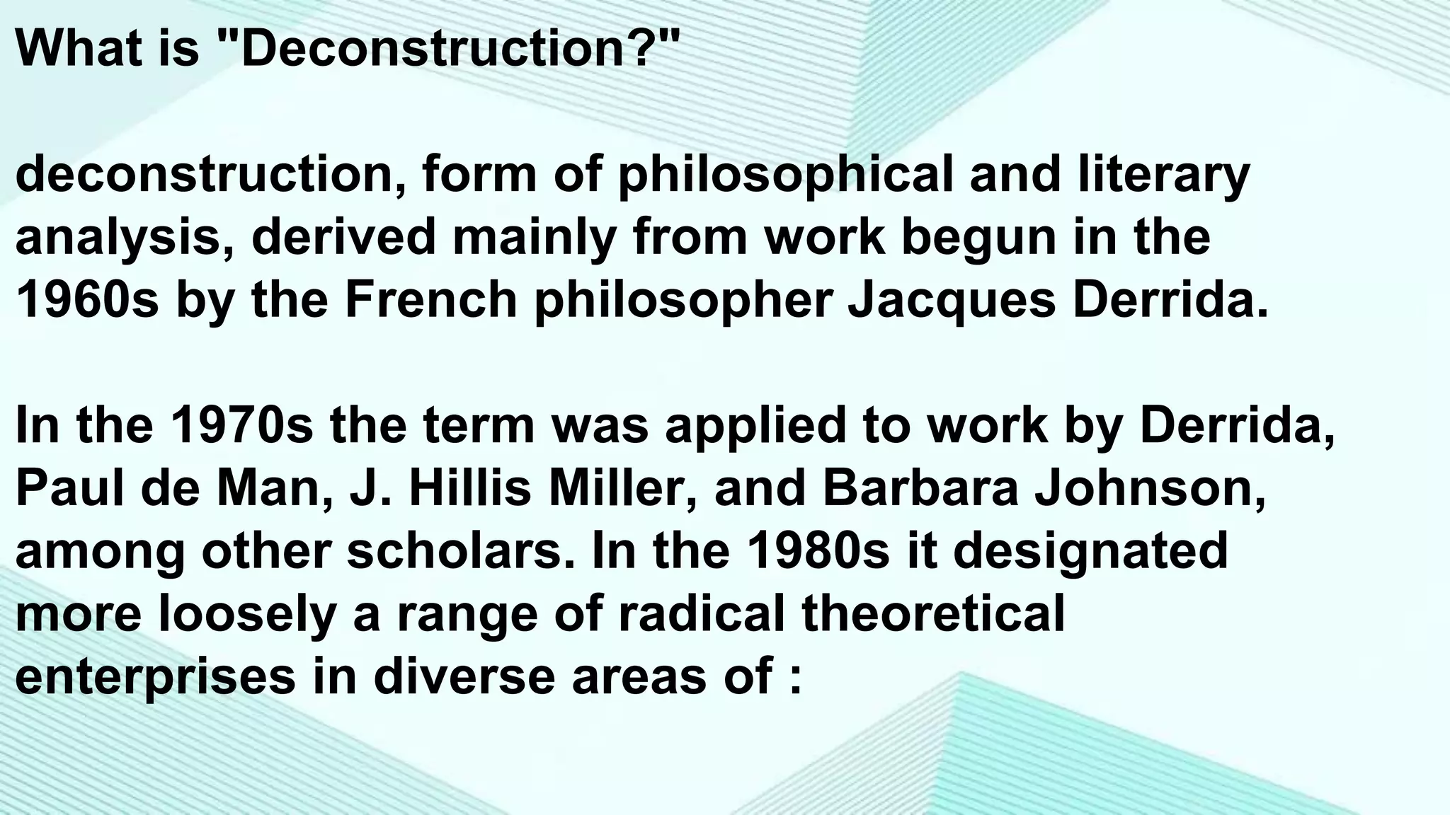 Explanation of deconstruction with several examples | PPTX