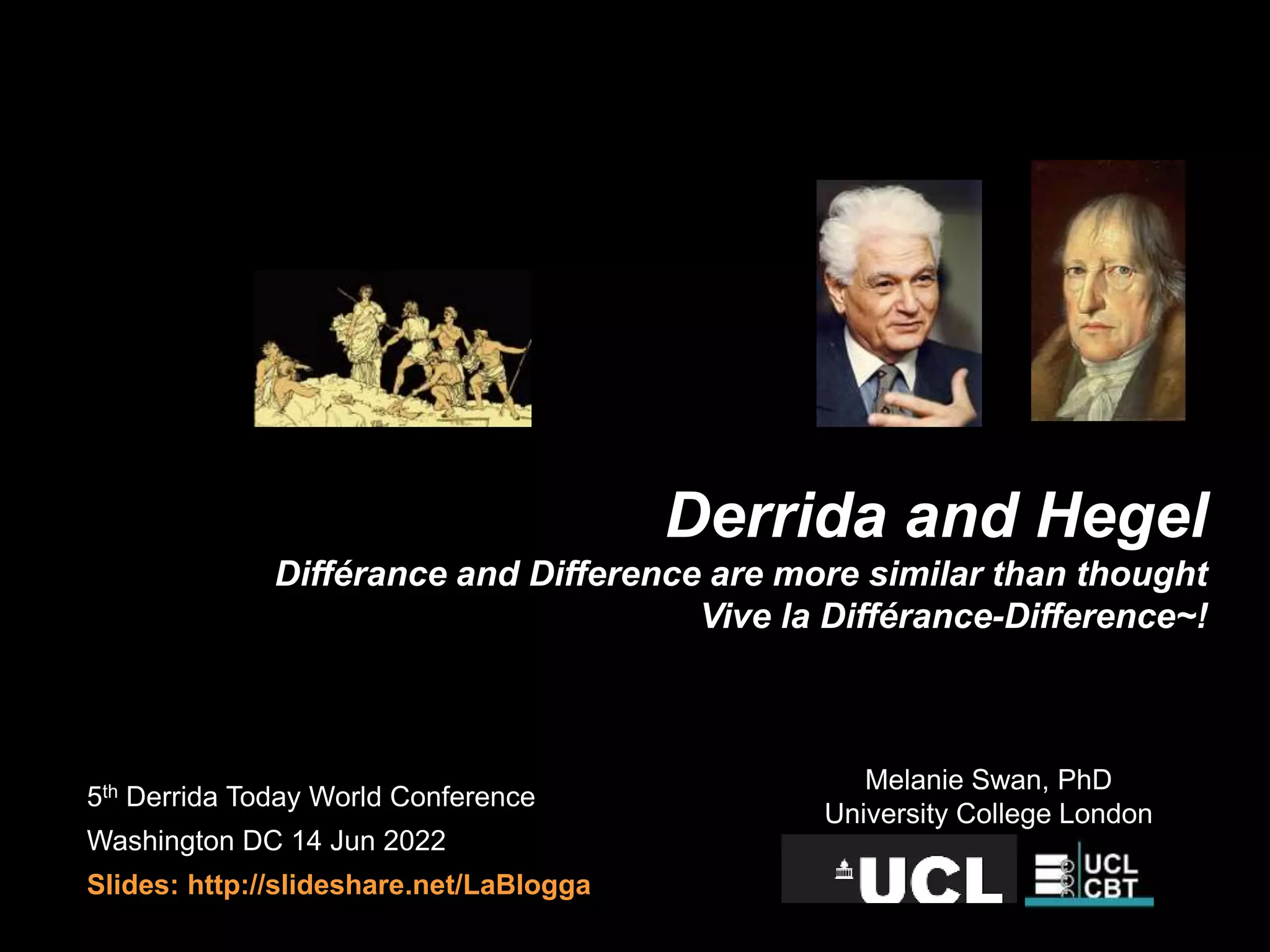 Derrida-Hegel: Différance-Difference | PPT