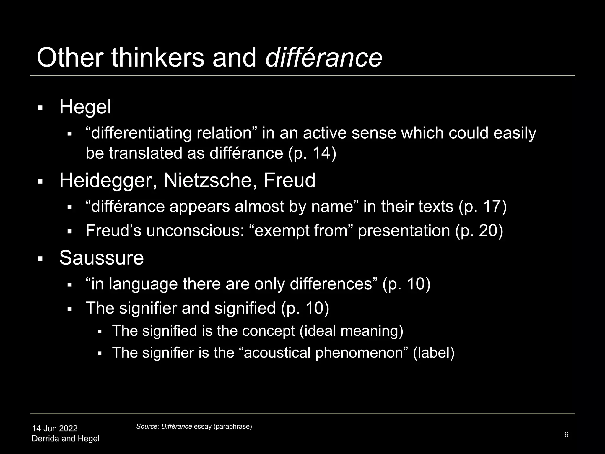 Derrida-Hegel: Différance-Difference | PPT