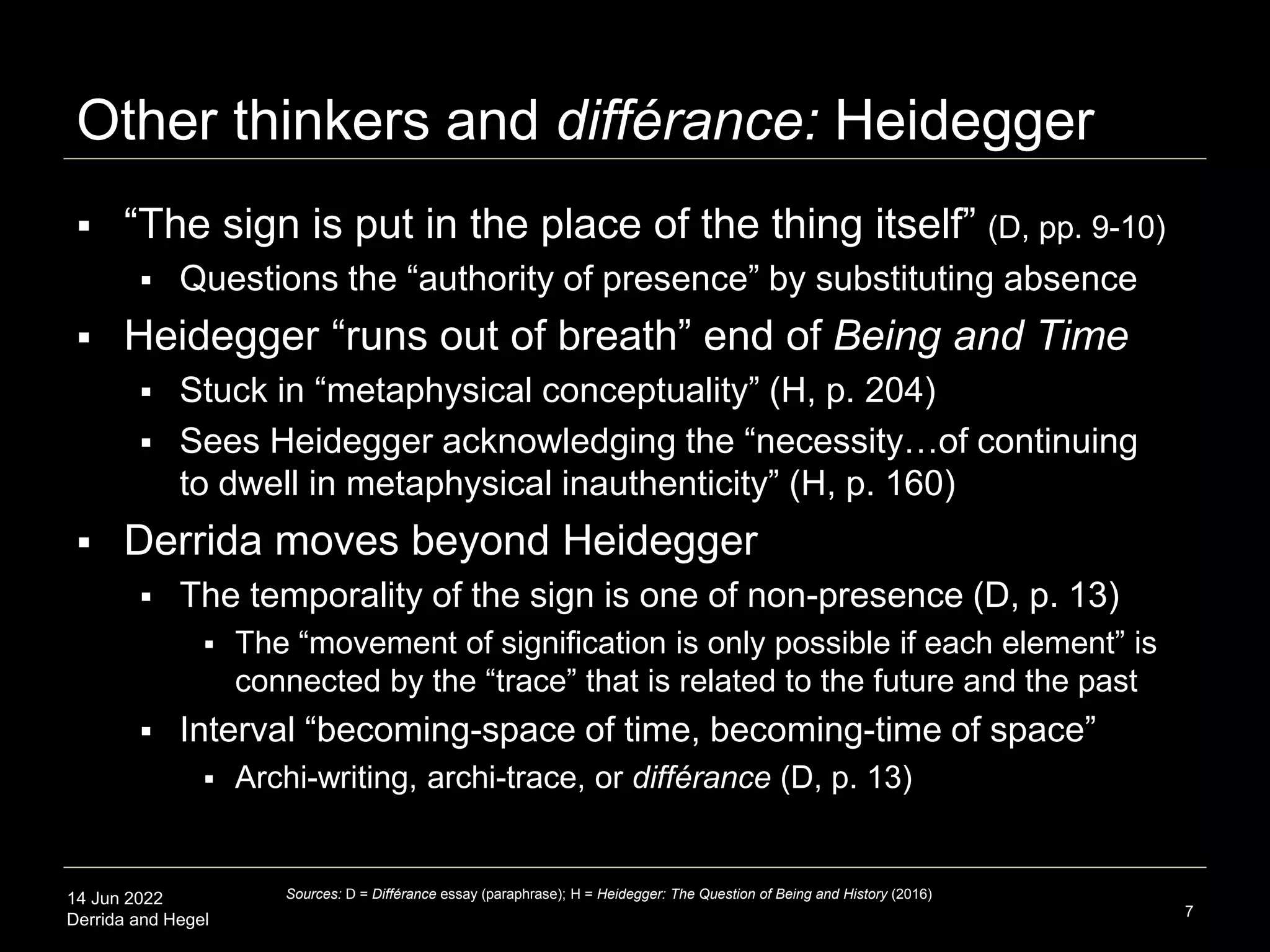 Derrida-Hegel: Différance-Difference | PPT