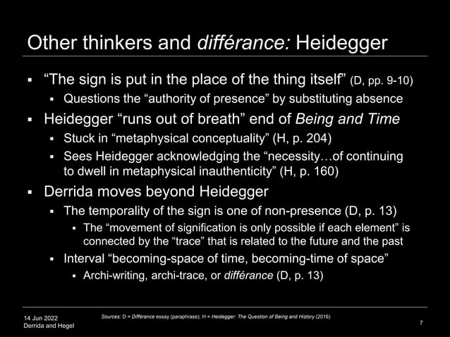 Derrida-Hegel: Différance-Difference | PPT