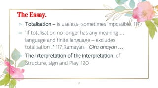 Structure, sign and play in Discourse of Human Sciences Jacques Derrida ...