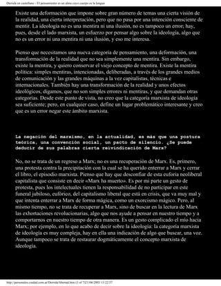 Derrida, Jacques El Pensamiento Es Un Alma Cuyo Cuerpo Es La Lengua | PDF