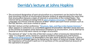 Derrida’s post structuralism | PPTX