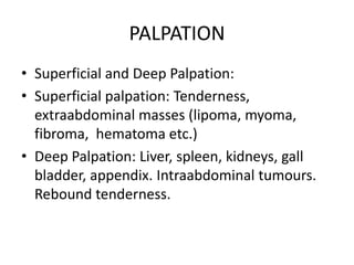 Abdominal Examination | PPTX