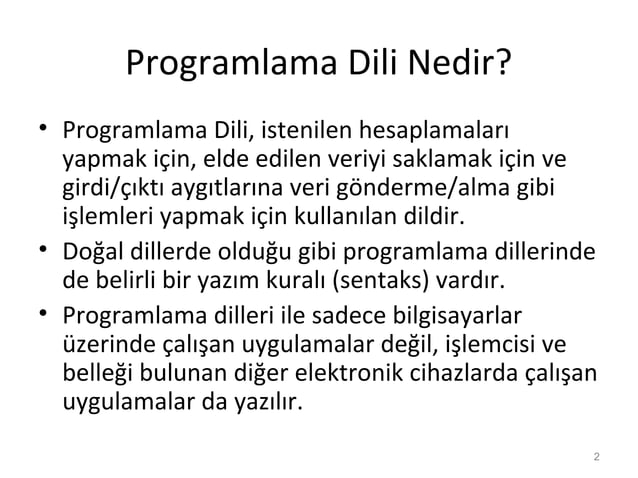 Programlama Dilleri | PPT