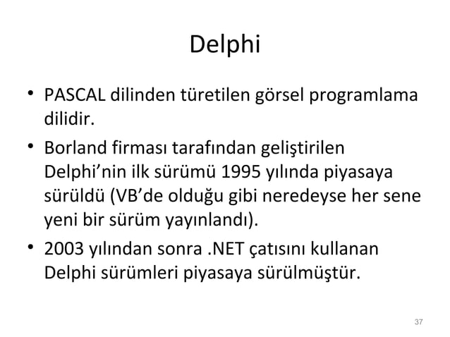 Programlama Dilleri | PPT