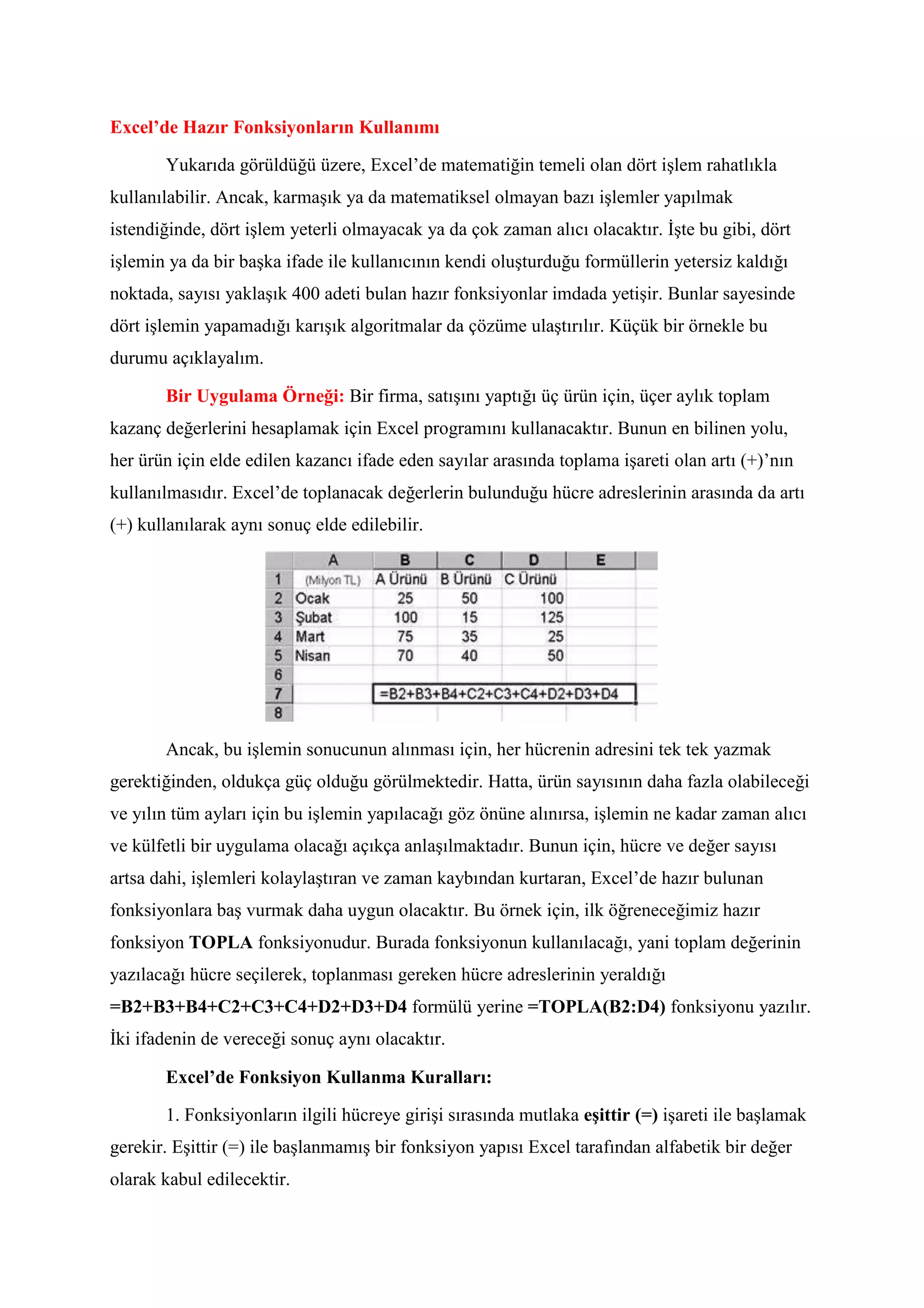 Ders 9 formul ve uygulamalar | DOCX