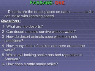 Dersert animals | PPT | Reptiles | Pets