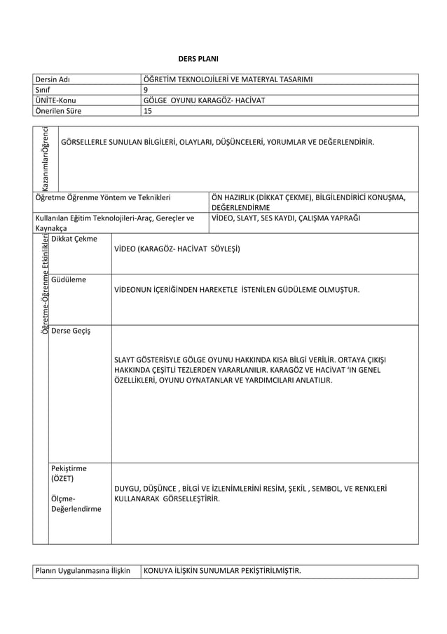 Ders Planı | DOC