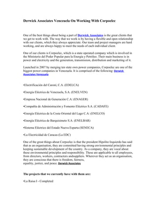 Derwick associates | PDF