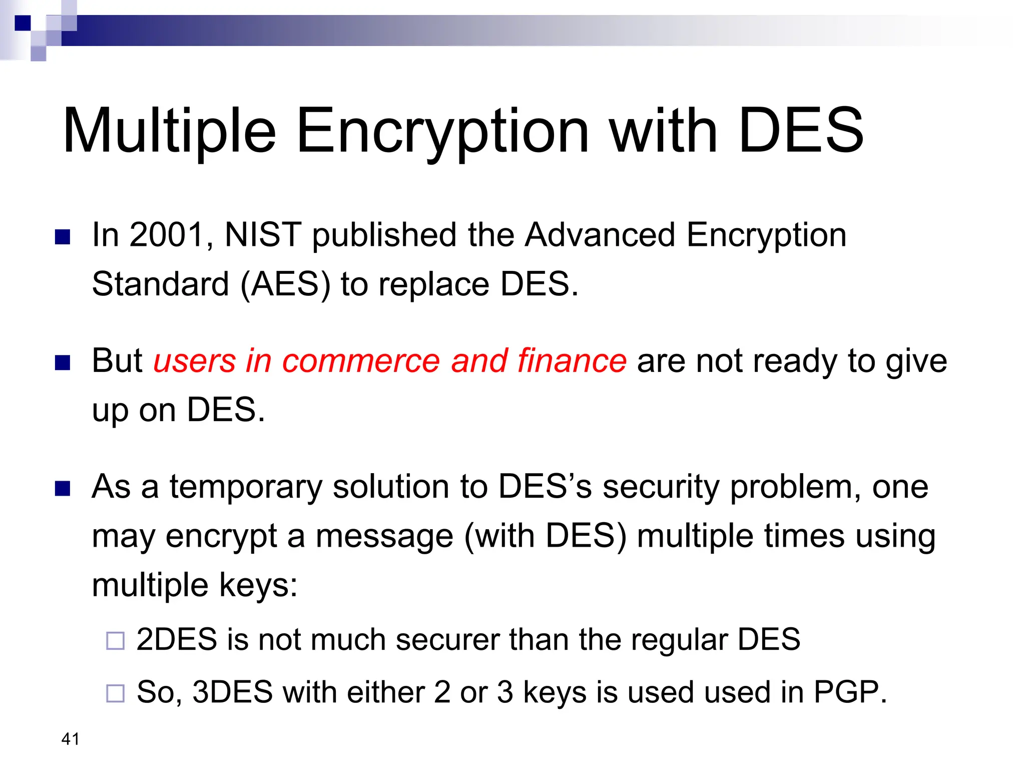 Data Encryption standard in cryptography | PPTX