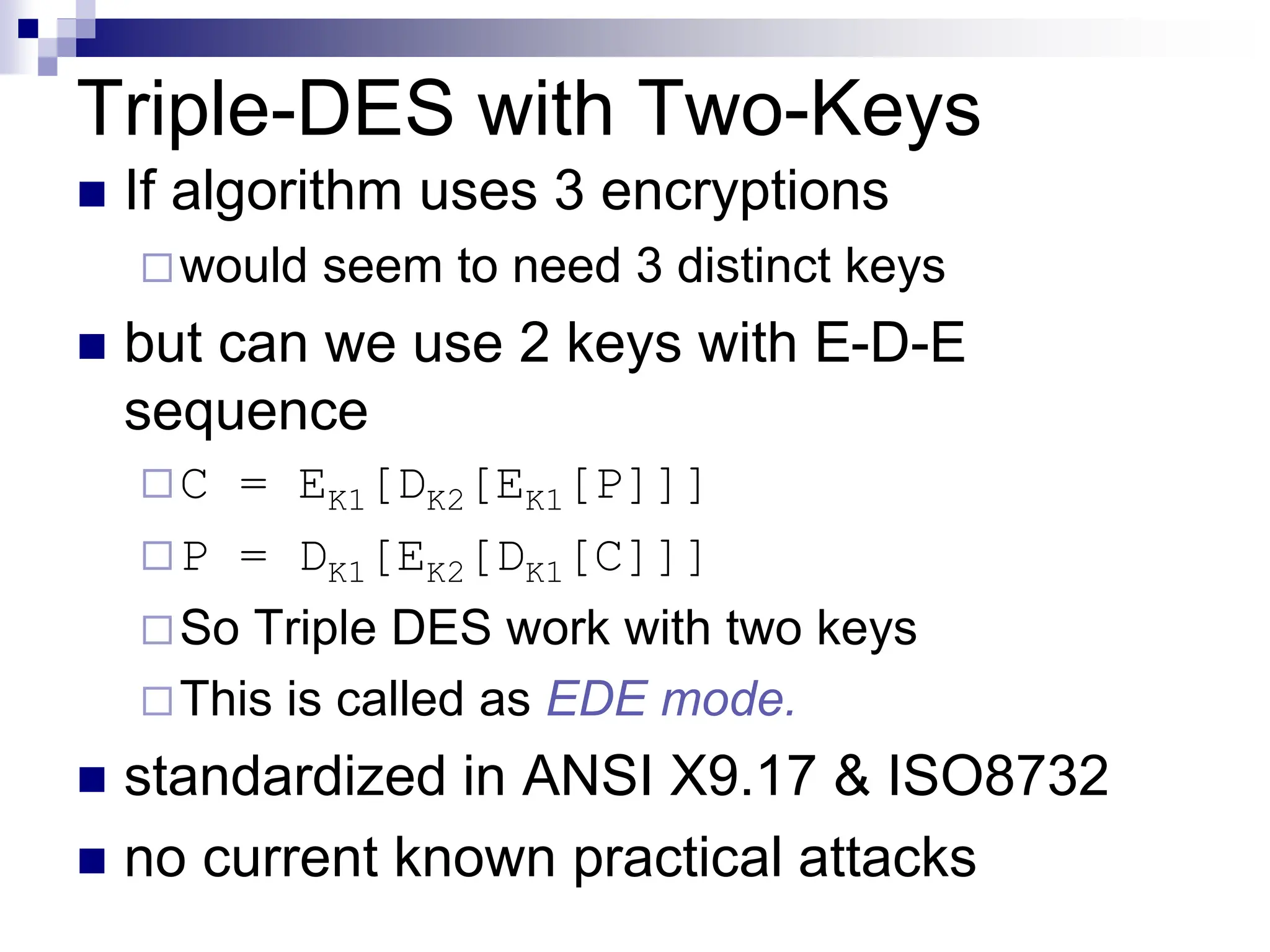 Data Encryption standard in cryptography | PPTX