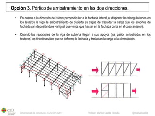 Dimensionado de Estructuras de Edificación - Arriostramientos en naves ...