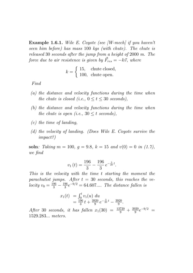 Calculus Research Lab 3: Differential Equations! | PDF